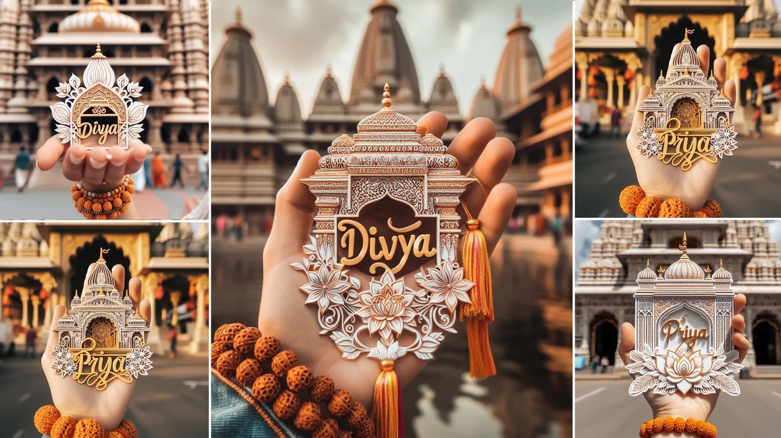 TEMPLE CARD: Design Your AI Add Name On Card In Stylish Temple Look: A ...