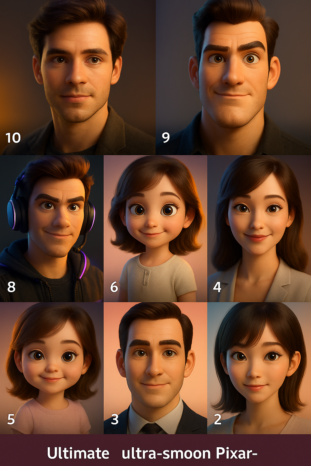Top 10 3D Cartoon Character Portrait Prompts (Ultra-Realistic 2025)