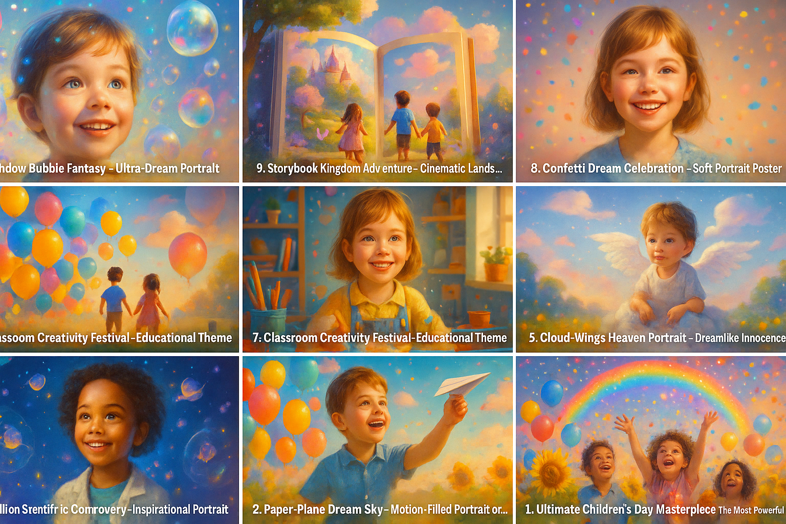 Top 10 Children’s Day Poster Prompts (2025 Landscape + Portrait Designs)
