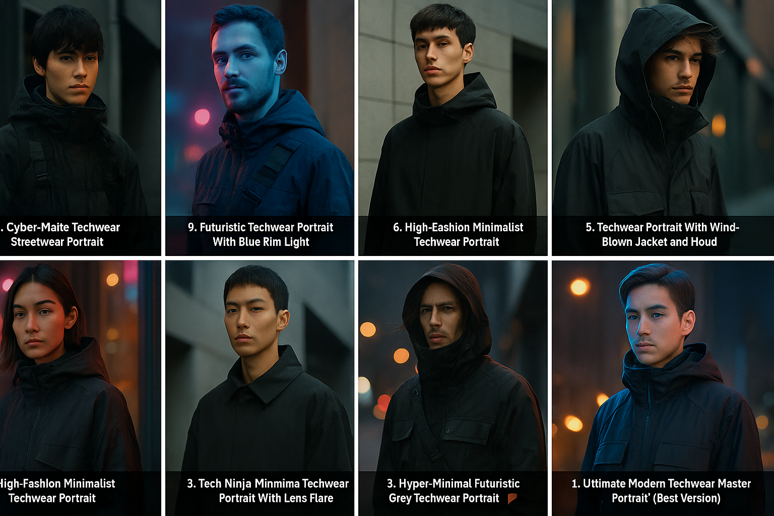 Top 10 Modern Techwear Portrait Prompts (Ultra-Realistic 2025 Guide)