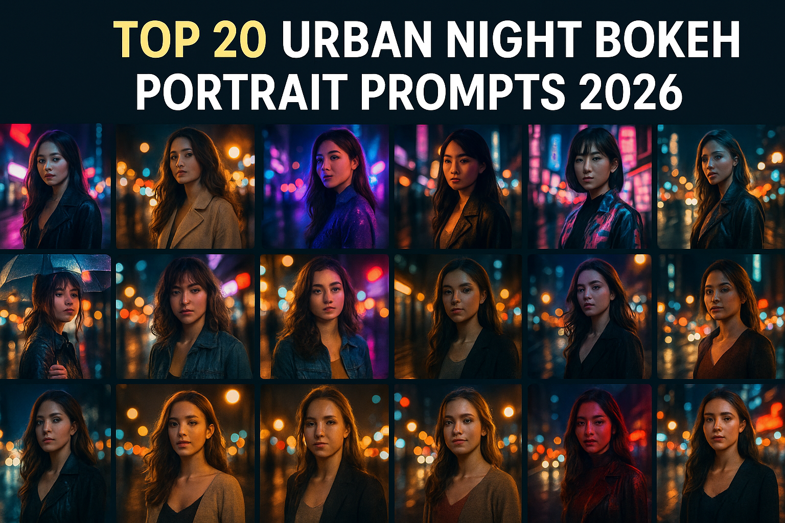 Top 20 Urban Night Bokeh Portrait Prompts (2026 Guide)