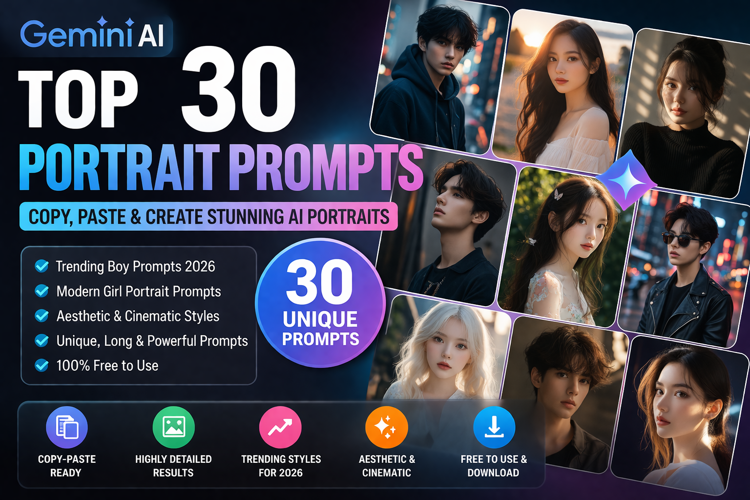 Top 10 Studio-Quality Portrait Prompts For Gemini AI (2025 Professional ...